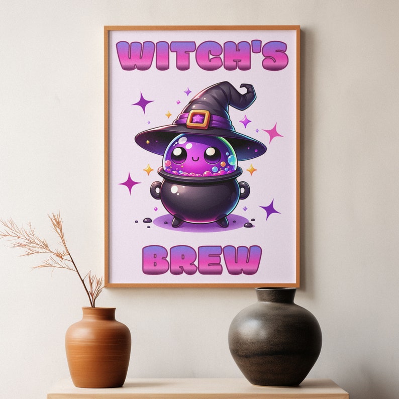 Halloween Wall Art, Halloween Poster, Witch Print, Halloween Sign ...
