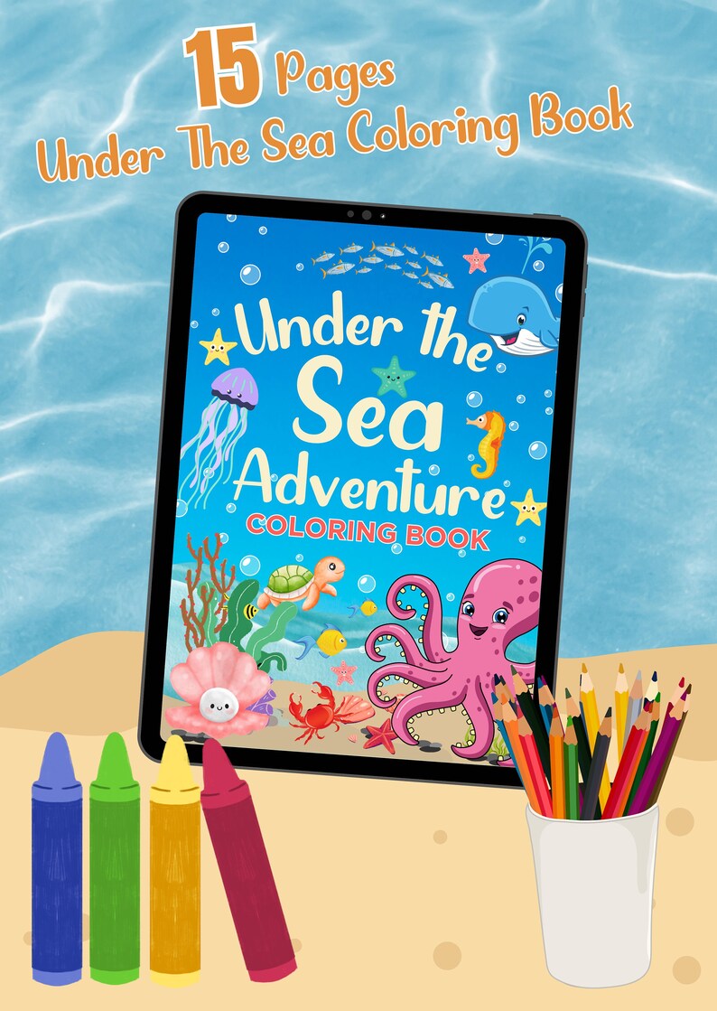 Under the Sea : Enchanting Coloring Book for All Ages, Sea Creatures - Etsy