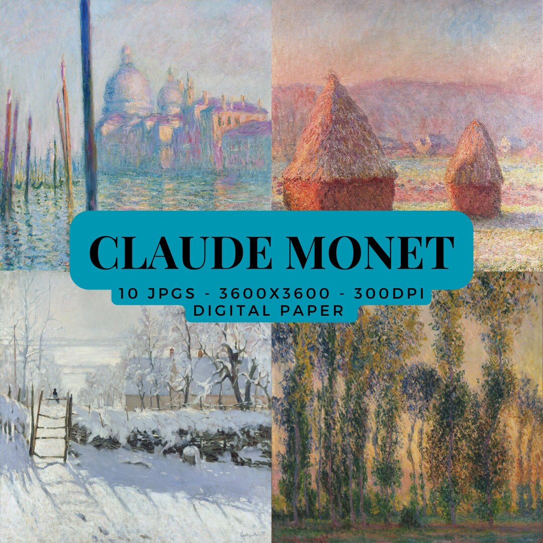Claude Monet, 10 Different Images, Digital Paper, Instant Download - Etsy