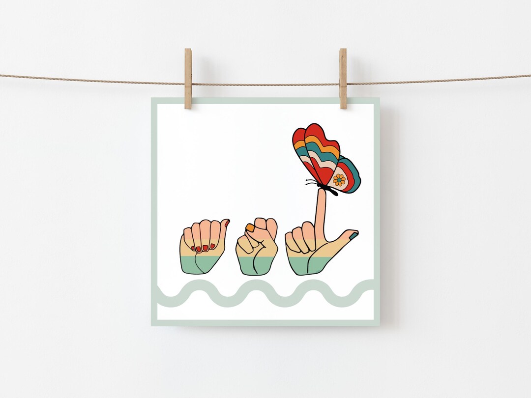 Printable Sign Language Card, Sign Language Printable Card, ASL Card ...