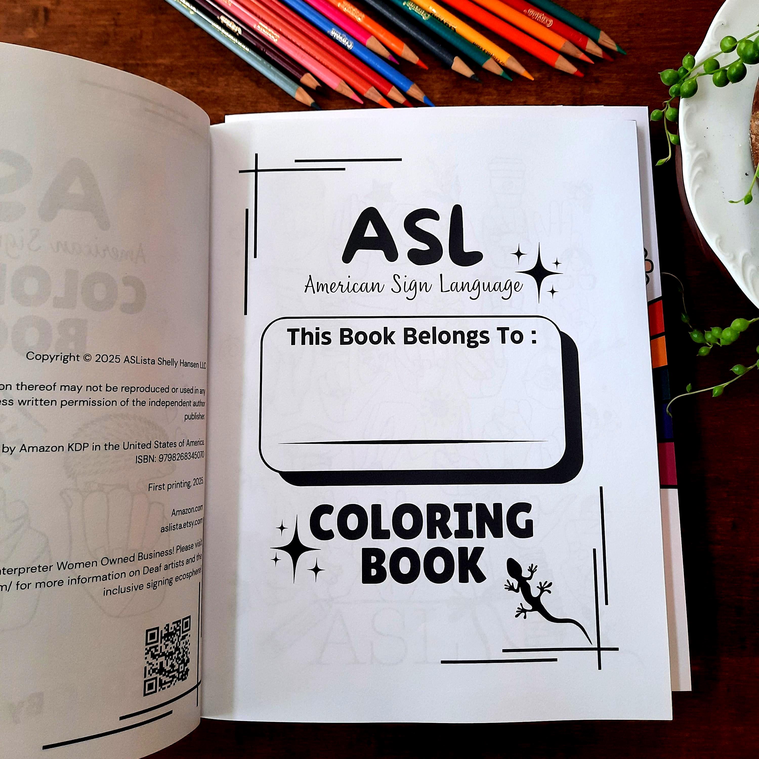 ASL Alphabet Doodle Coloring Book: Trilingual ABC Art for Kids - Etsy
