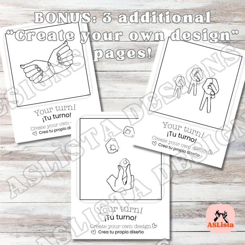 ASL Coloring Pages, ASL Spanish Alphabet, Sign Language Coloring ...