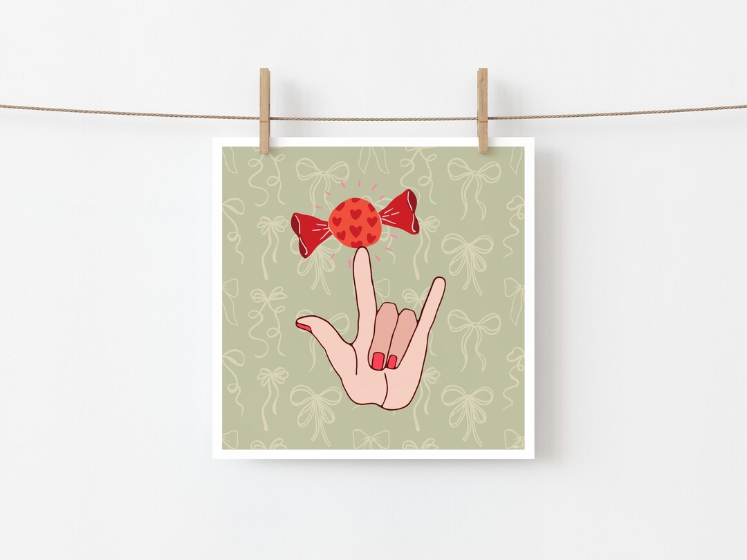 Printable Sign Language Valentine Card, Sign Language Printable Card ...