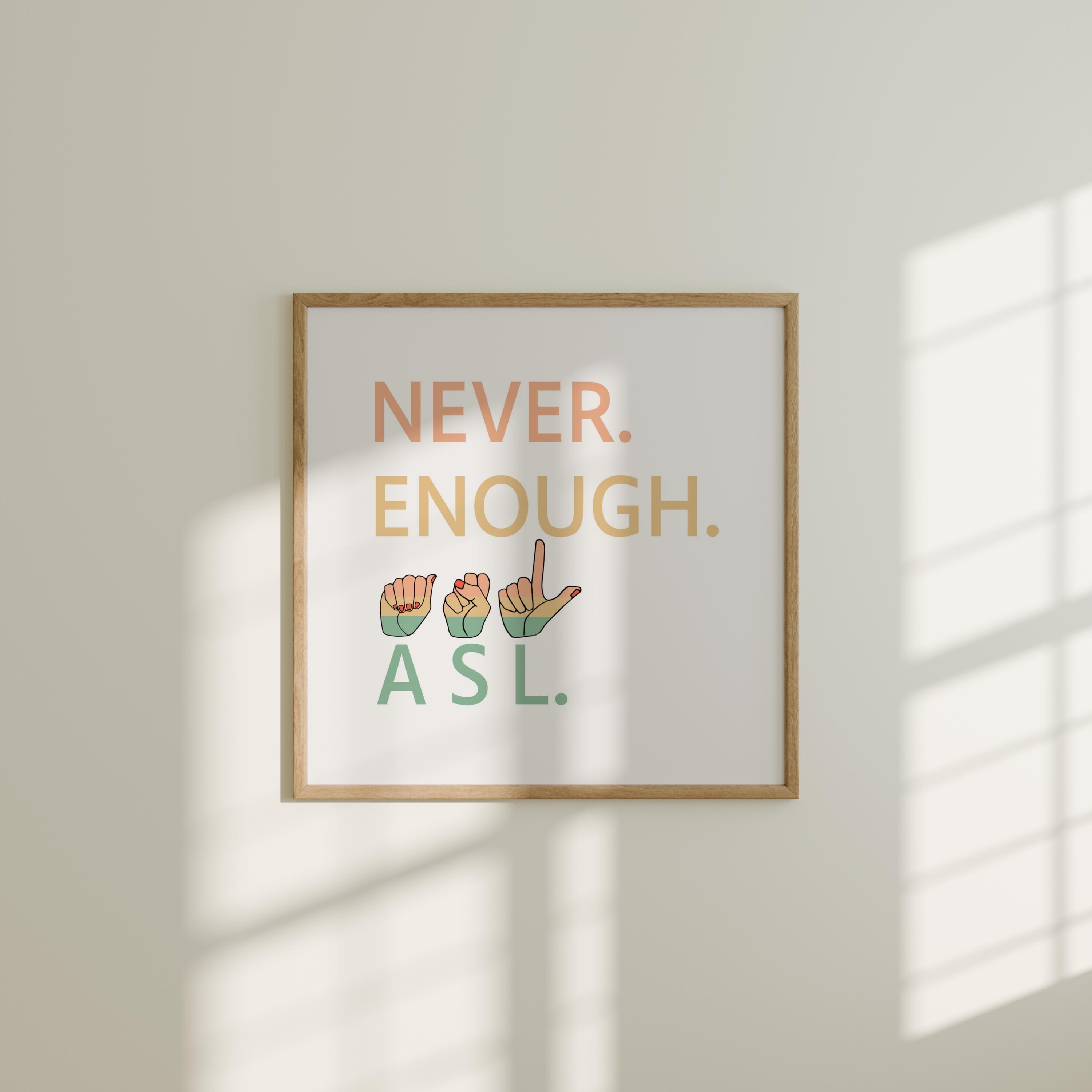 American Sign Language (ASL) Poster: Interpreter Wall Art - Etsy