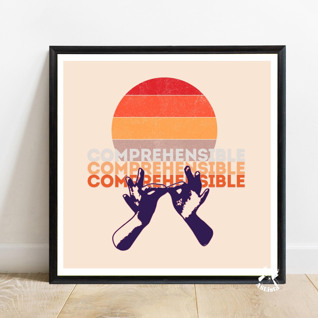 Sign Language Digital Print, Sign Language Printable Wall Art, ASL ...