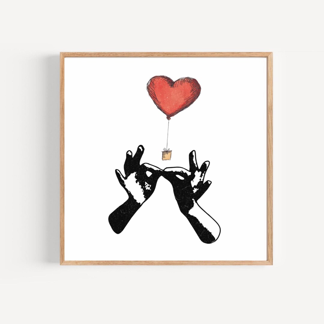 ASL Interpreter Heart Art: Sign Language Print (digital Download) - Etsy