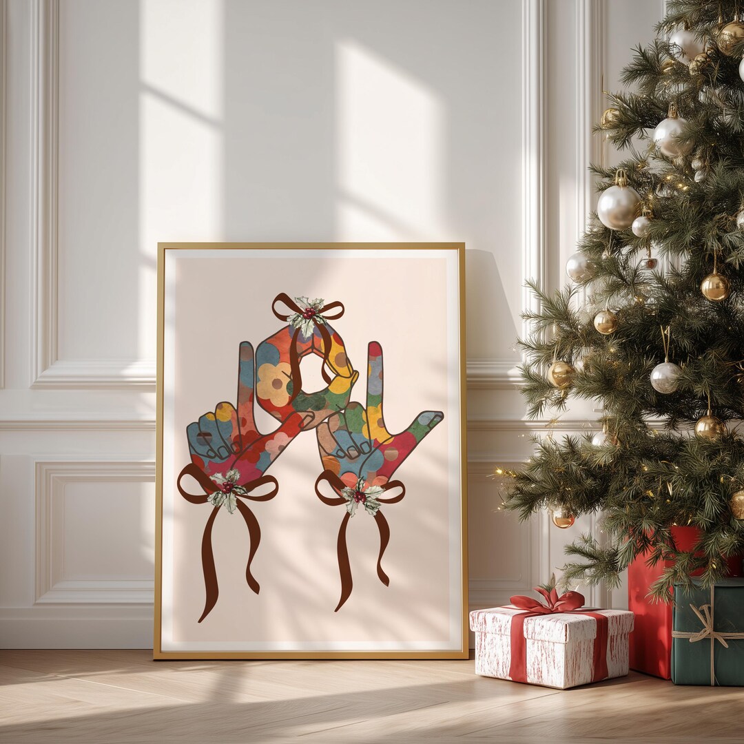 ASL LOL Holiday Christmas Art Print: American Sign Language Wall Art ...