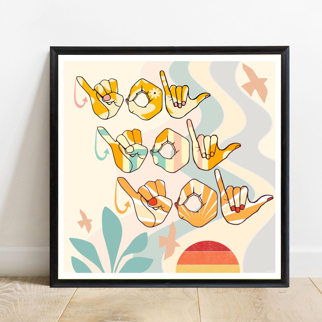 Sign Language Instant Download, ASL Wall Art, ASL Printable Wall Art ...