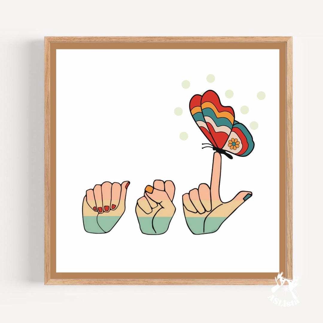 Sign Language Digital Print, ASL Teacher Wall Art, Language Teacher ...