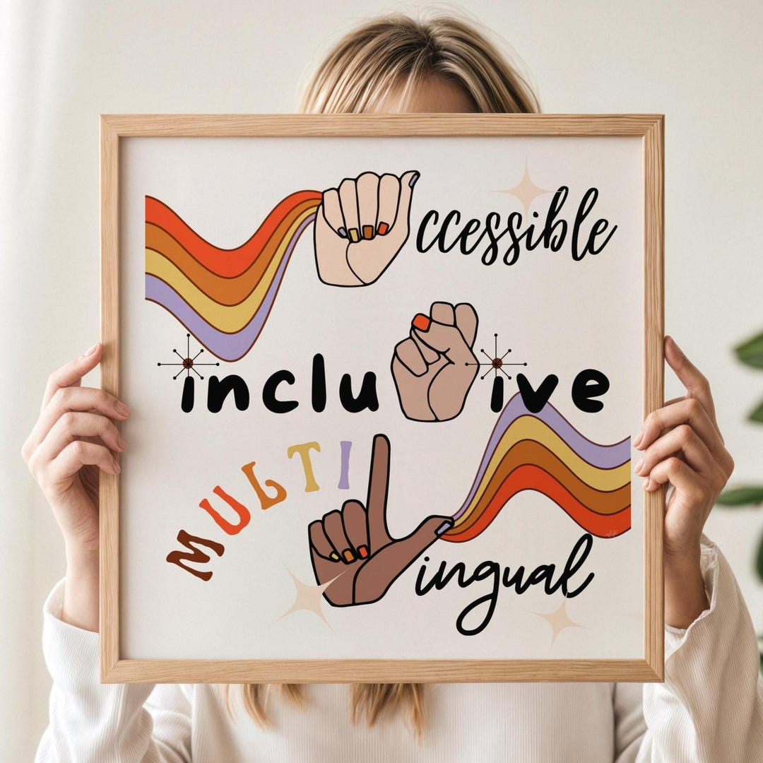 ASL Welcome Sign: Inclusive Multilingual Classroom Art (digital ...