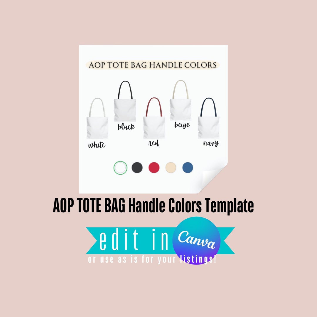 AOP Tote Bag Handle Colors Chart Template (edit in Canva) - Etsy