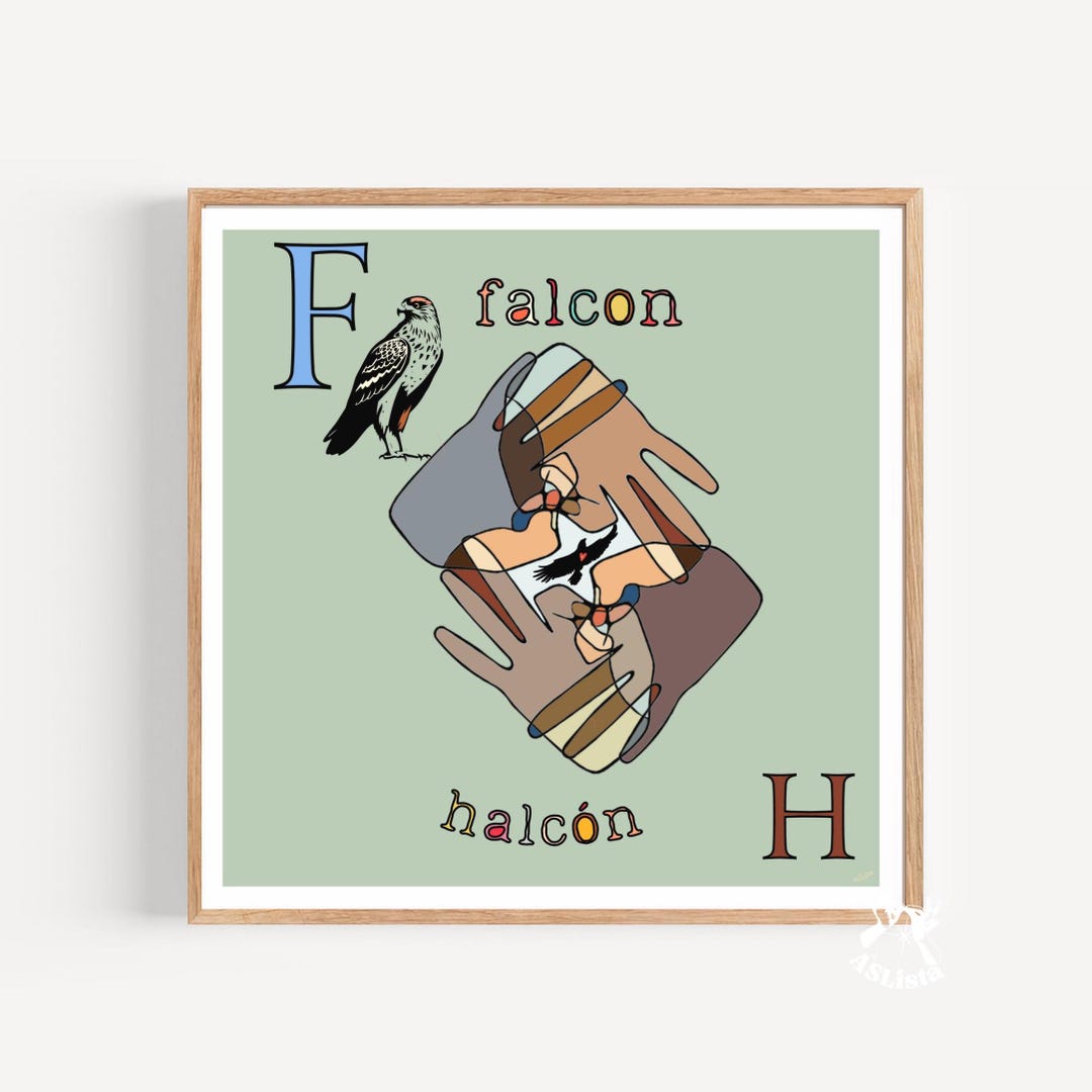 ABC Sign Language Digital Print, Sign Language Printable Wall Art, ABC ...