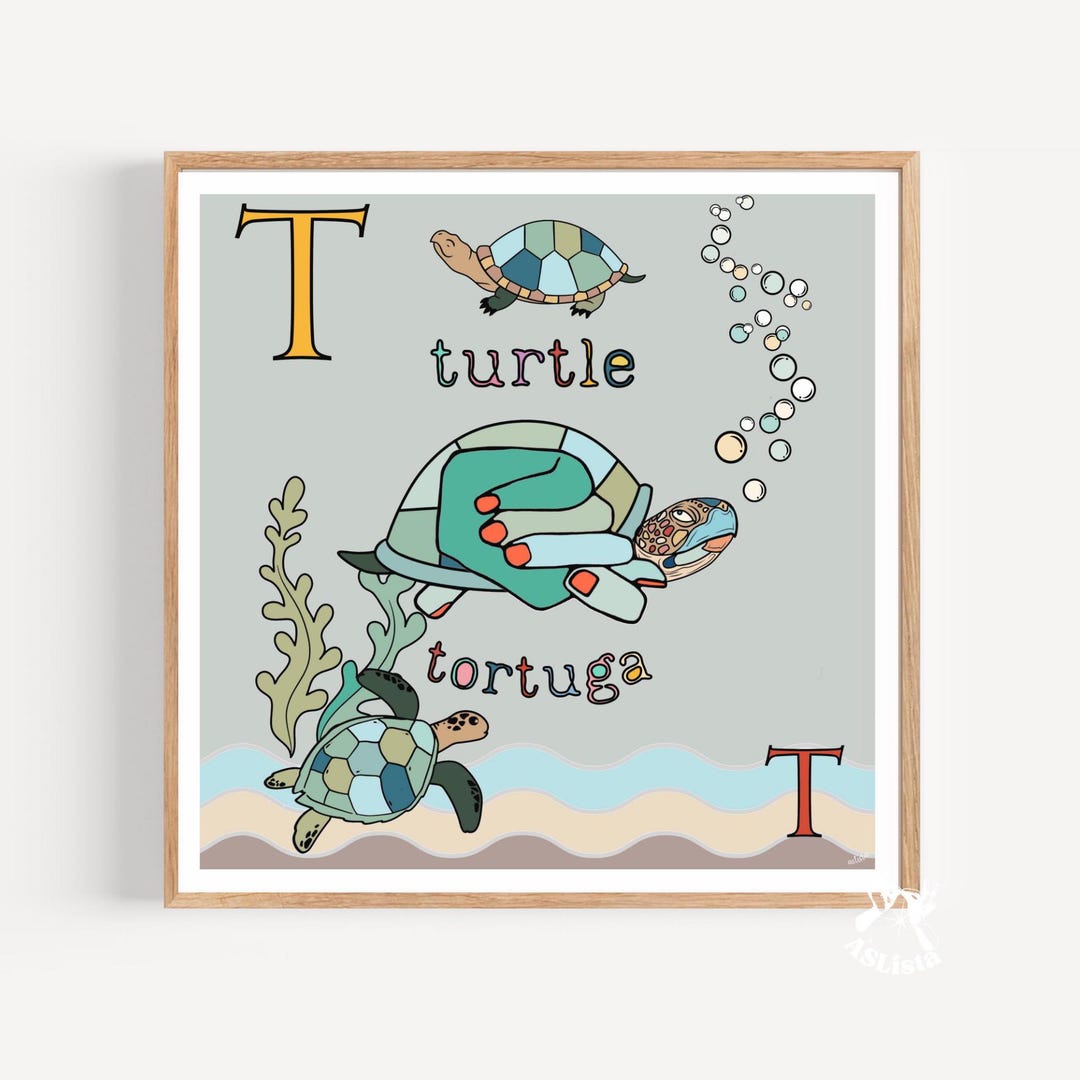 ABC Sign Language Digital Print, Sign Language Printable Wall Art, ABC ...