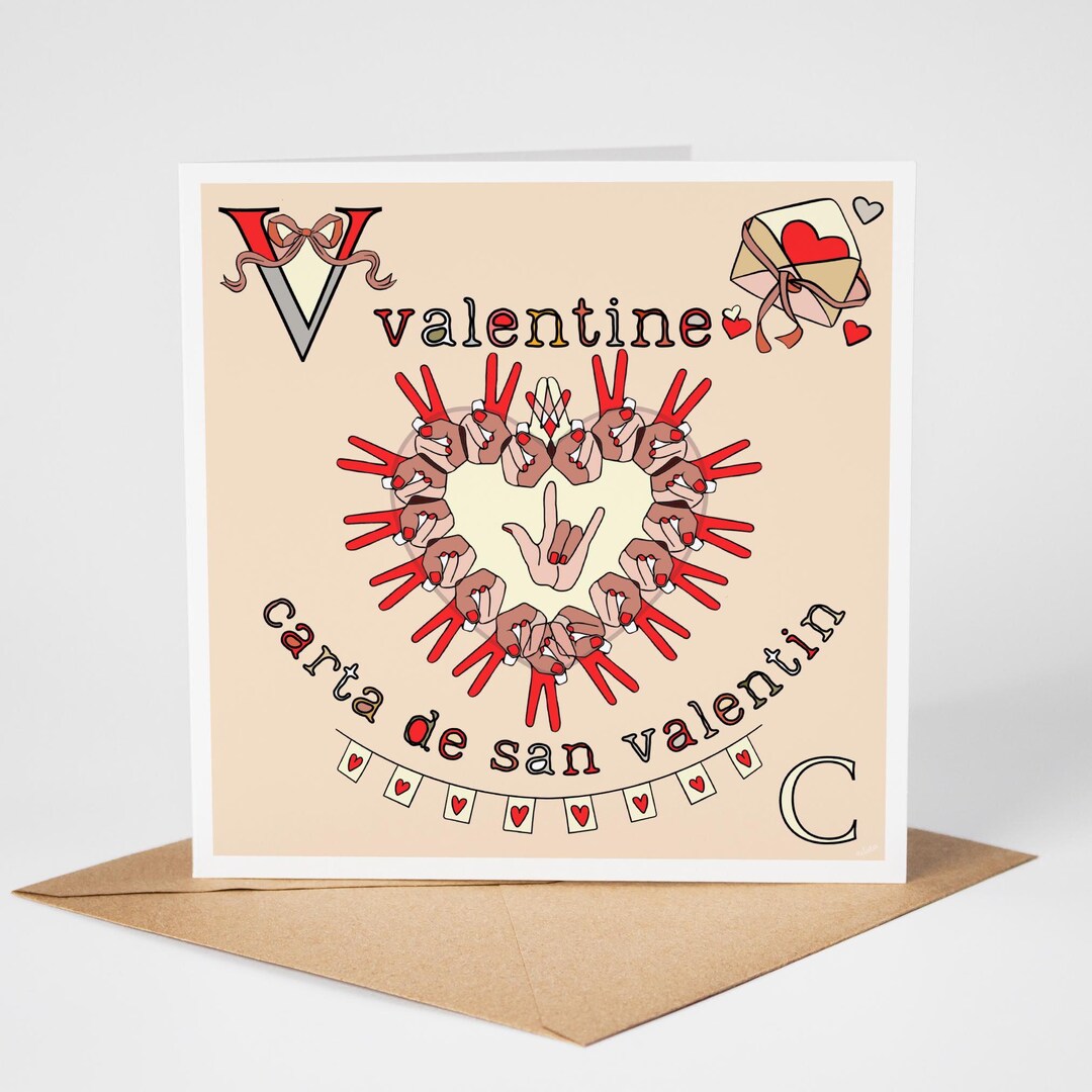 Printable Sign Language Valentine Card, Sign Language Printable Card ...