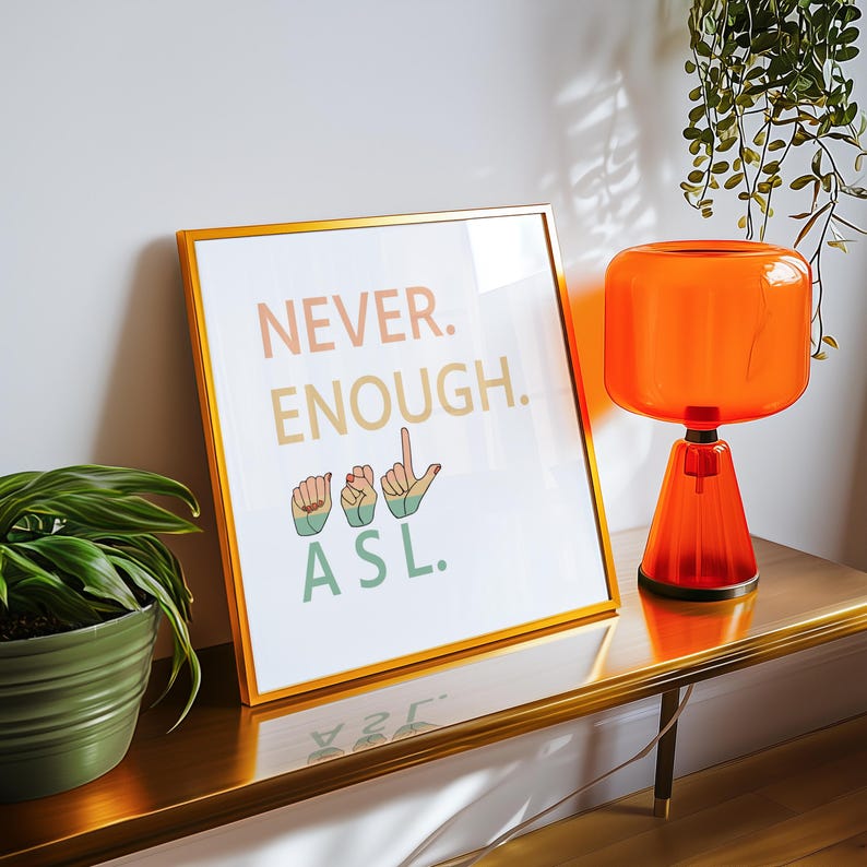 American Sign Language (ASL) Poster: Interpreter Wall Art - Etsy