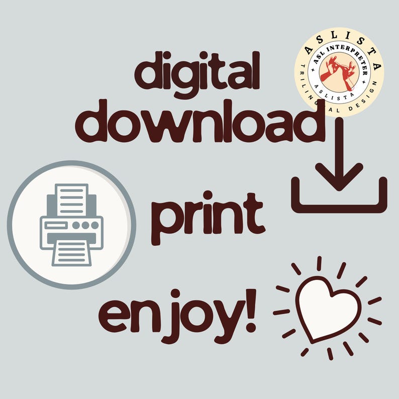 ASL Alphabet Doodle Poster: Sign Language Classroom Art (digital ...
