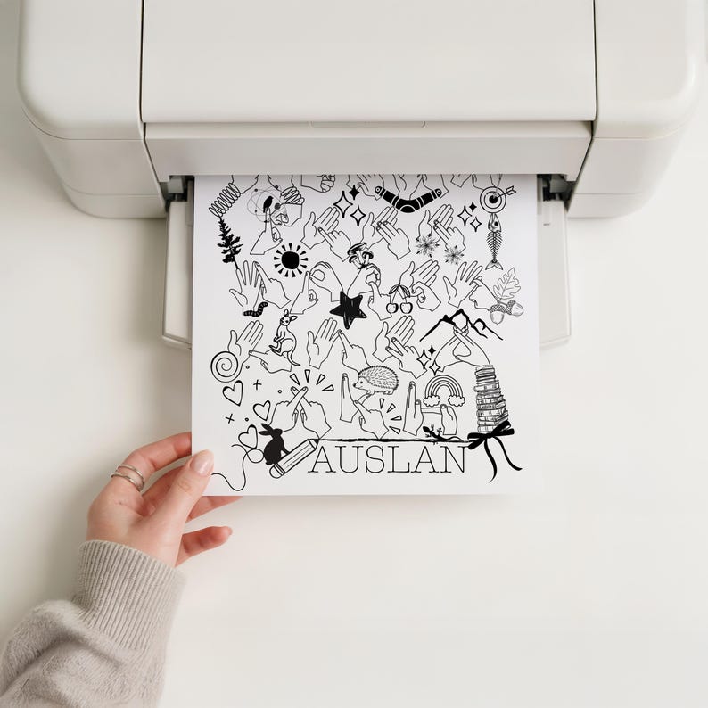 AUSLAN Alphabet Doodle Poster: Sign Language Classroom Art (digital ...