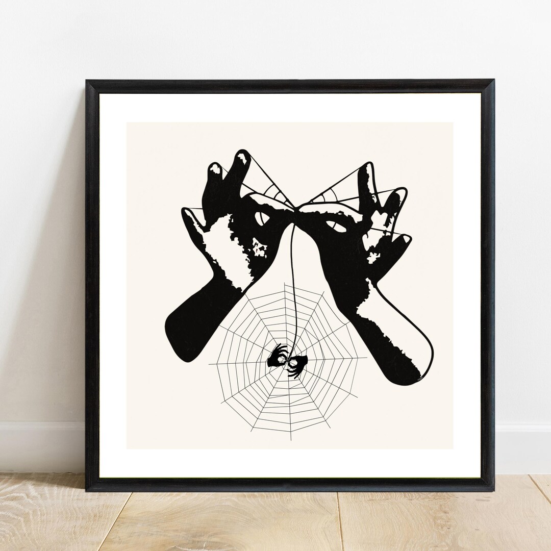 ASL Spider Web Art Print: Sign Language Interpreter Gift (digital ...