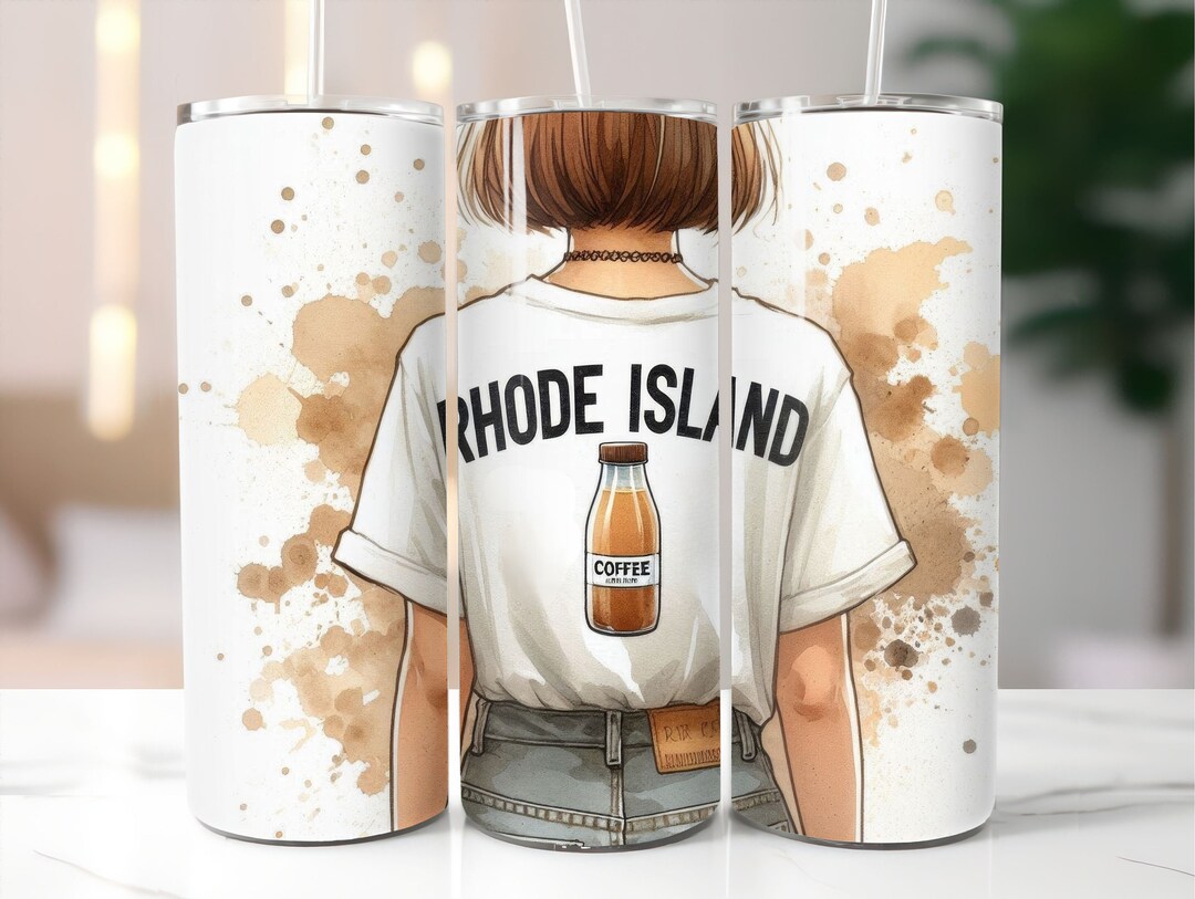 Rhode Island 20oz Skinny Tumbler PNG Sublimation Design, Print Straight ...