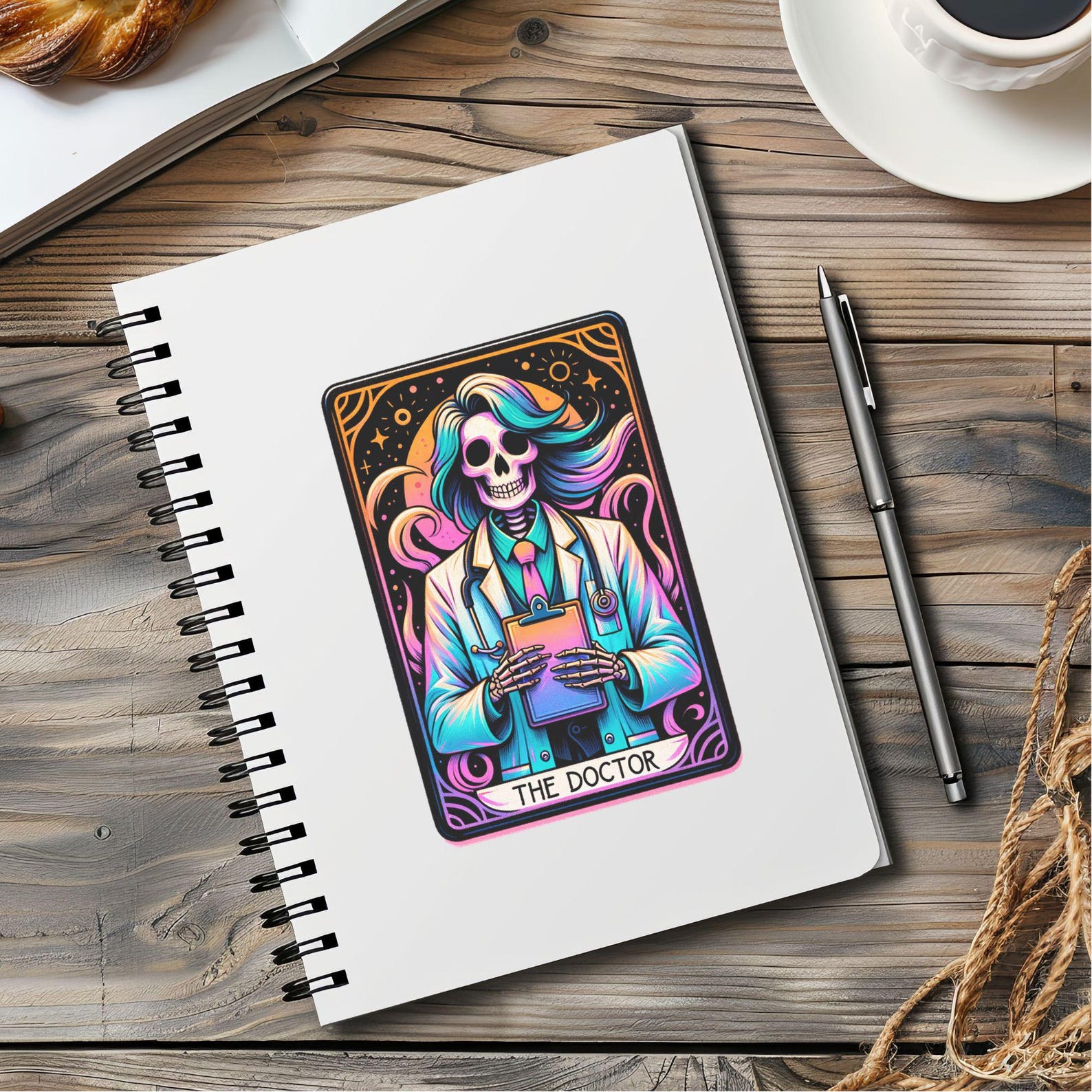 Tarot Card the Doctor PNG, Medical Wrap Design for Straight Tumbler ...