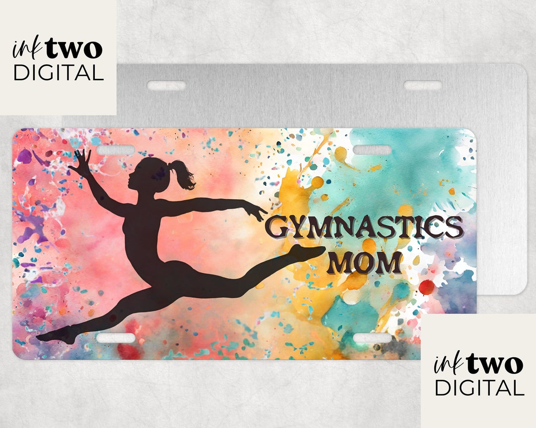 Gymnastics Mom Mama Licence Plate PNG Sublimation Design, 12 by 6 Inch ...