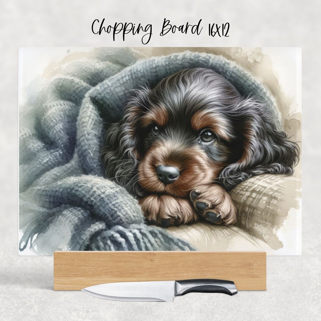 Spaniel Puppy Cutting Board Design, Baking Sublimation Board ...