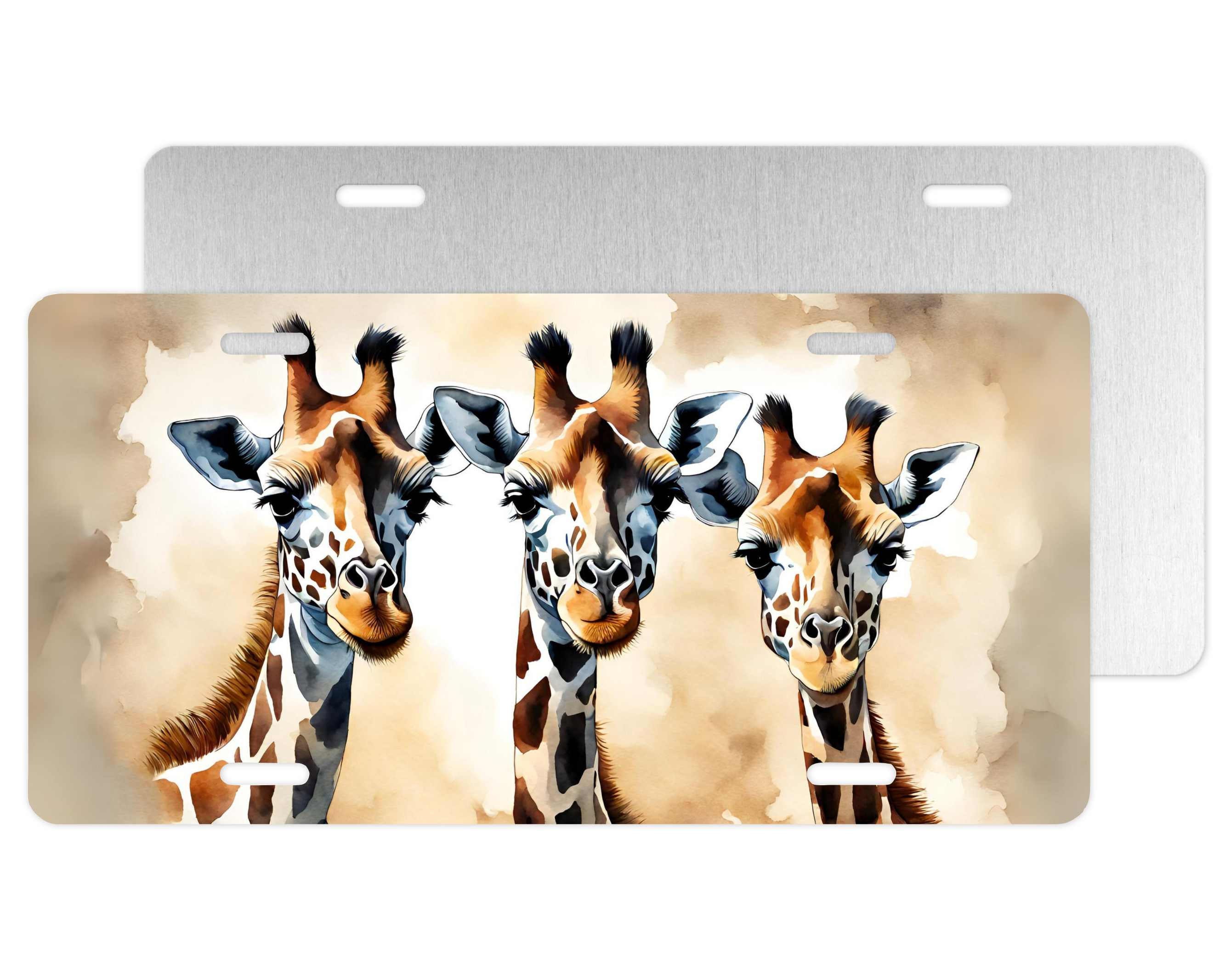 Funny Cute Giraffe Family Licence Plate PNG Sublimation Design, 12 by 6 ...
