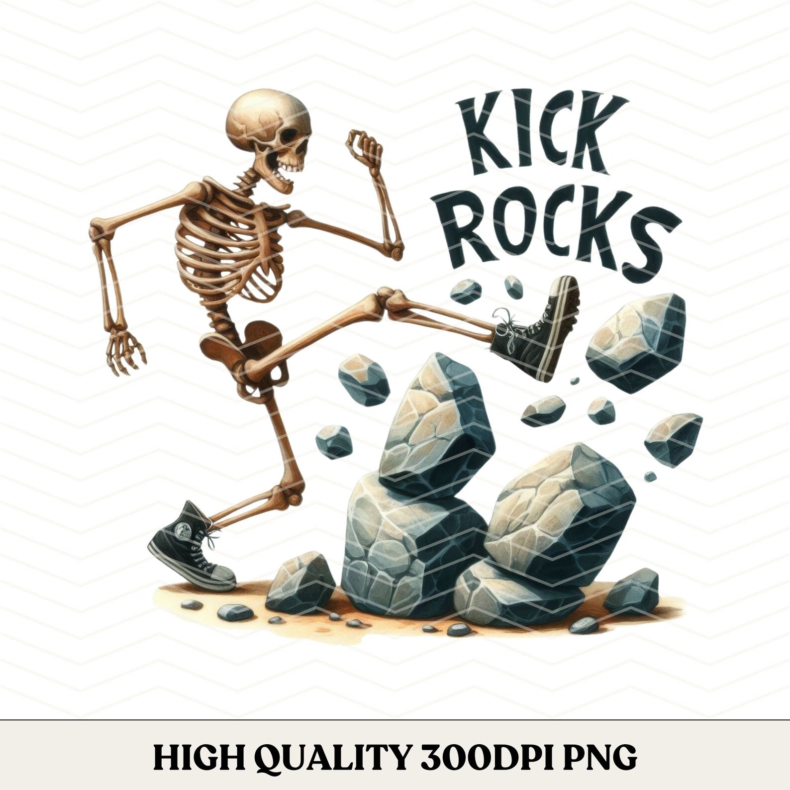 Kick Rocks PNG, Snarky Skeleton PNG, Funny Sublimation Design, Skeleton ...