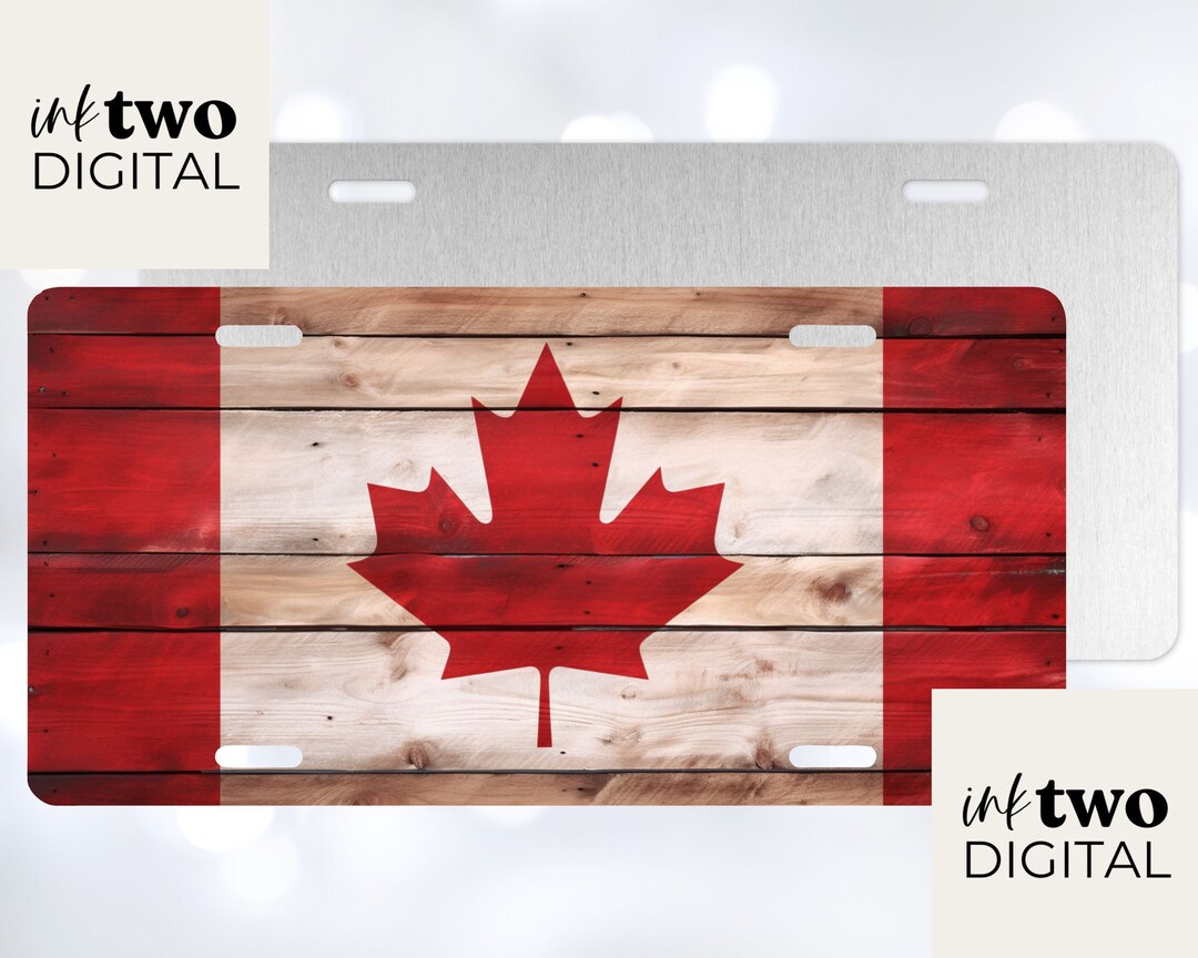 Canadian Flag Licence Plate PNG Sublimation Design, 12 by 6 Inch ...