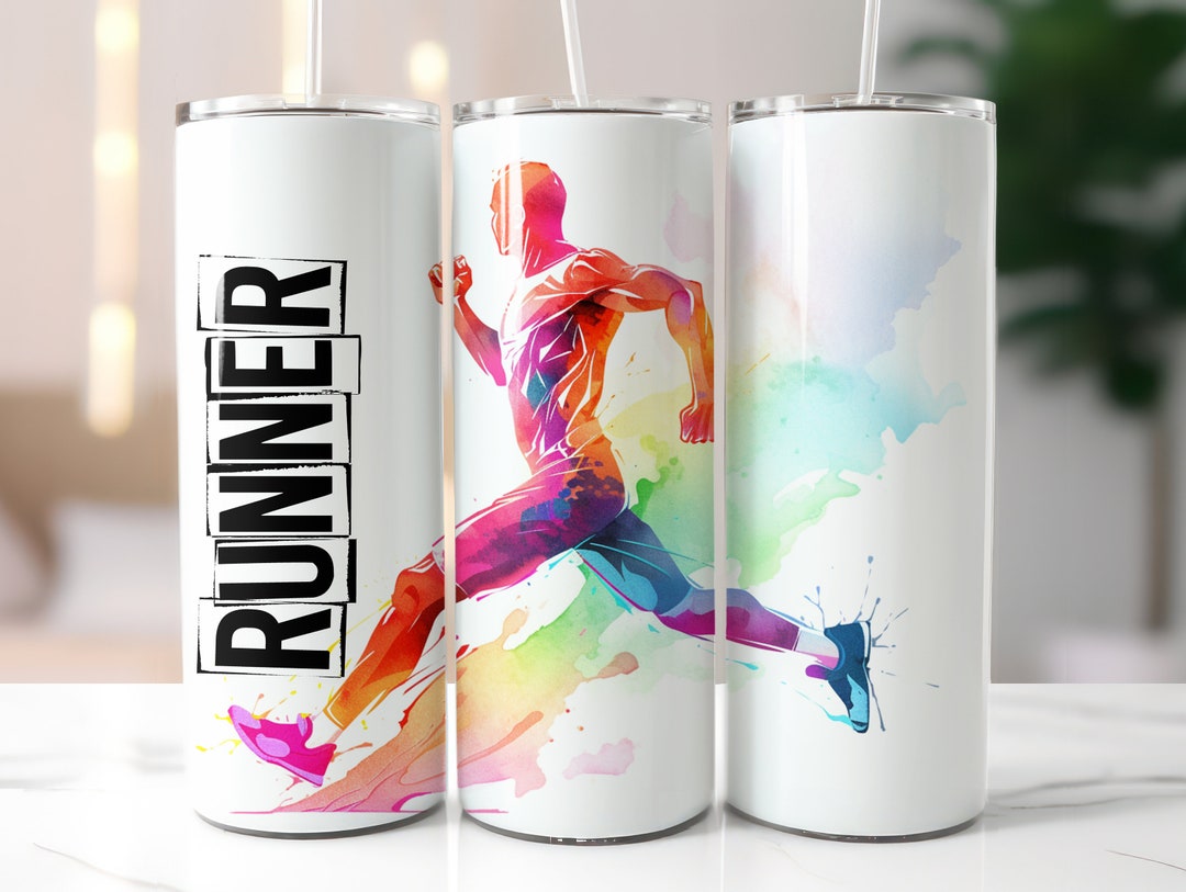 Running Man Tumbler Wrap, 20 Oz Skinny Tumbler Sublimation Design ...