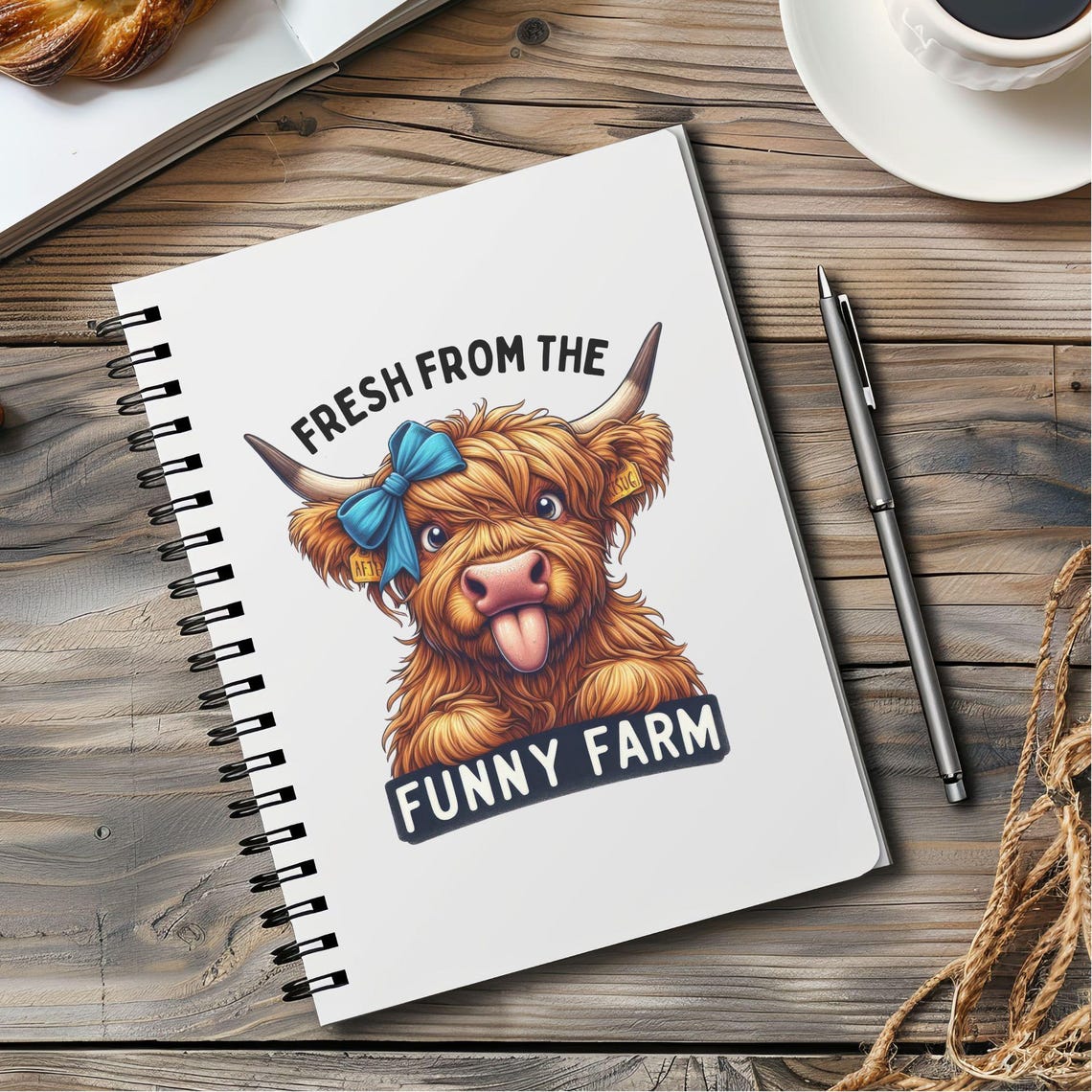 Fresh From the Funny Farm PNG, Cheeky Heifer PNG, Humorous Trendy T ...