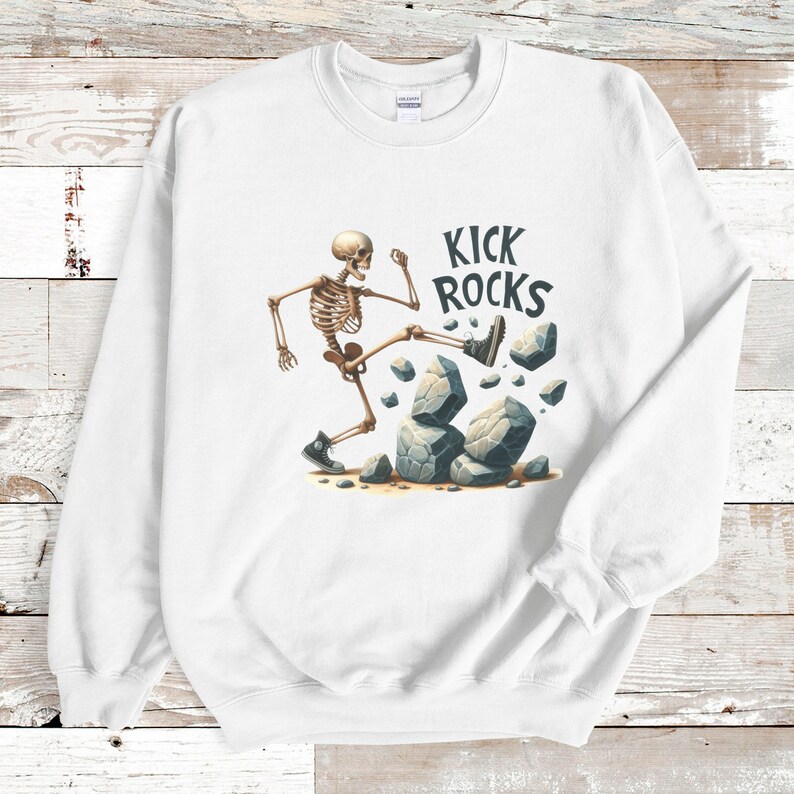Kick Rocks PNG, Snarky Skeleton PNG, Funny Sublimation Design, Skeleton ...