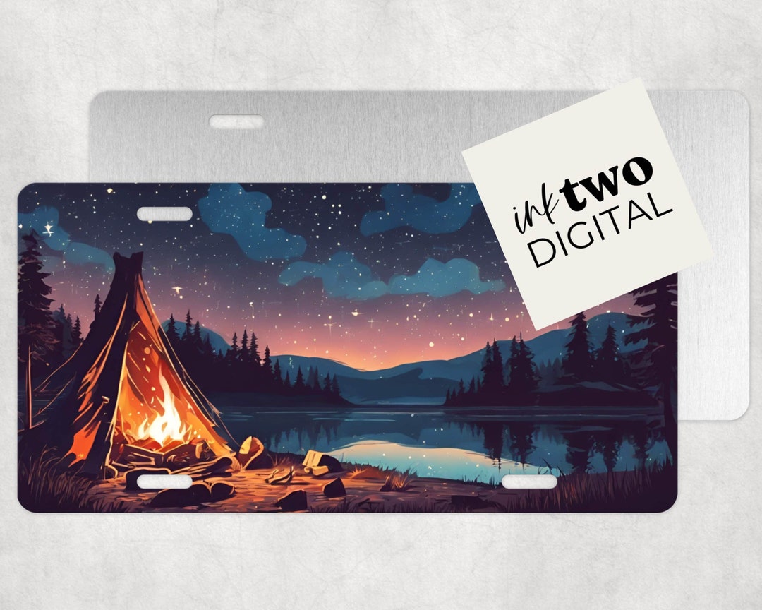 Starry Night Licence Plate PNG Sublimation Design, License Plate Sign ...