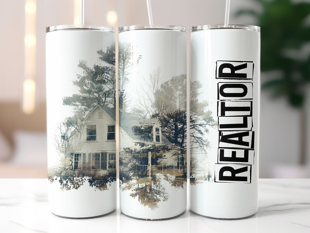Realtor SEAMLESS Tumbler Wrap, Real Estate Agent 20oz Skinny Tumbler ...