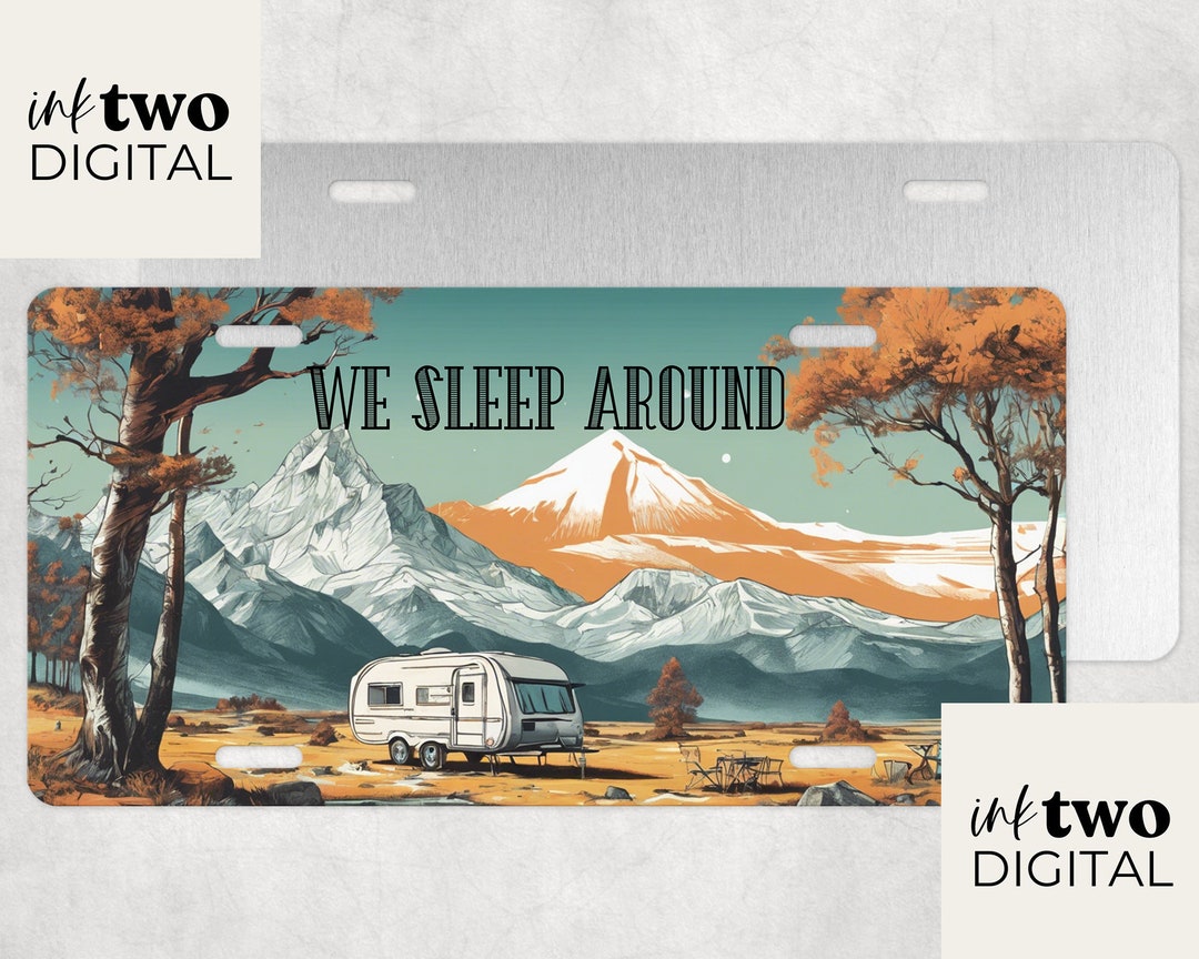 Funny Camping Campervan Licence Plate PNG Sublimation Design, 12 by 6 ...