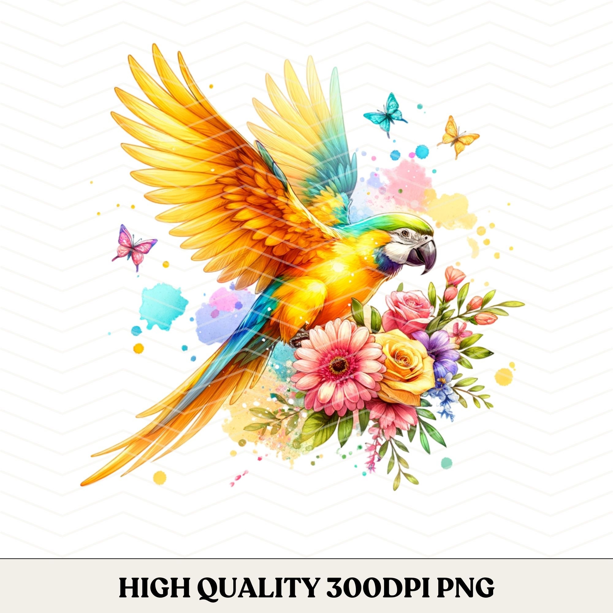 Watercolor Parrot Collection Clipart, PNG Pastel Bird Clipart, Parrot ...