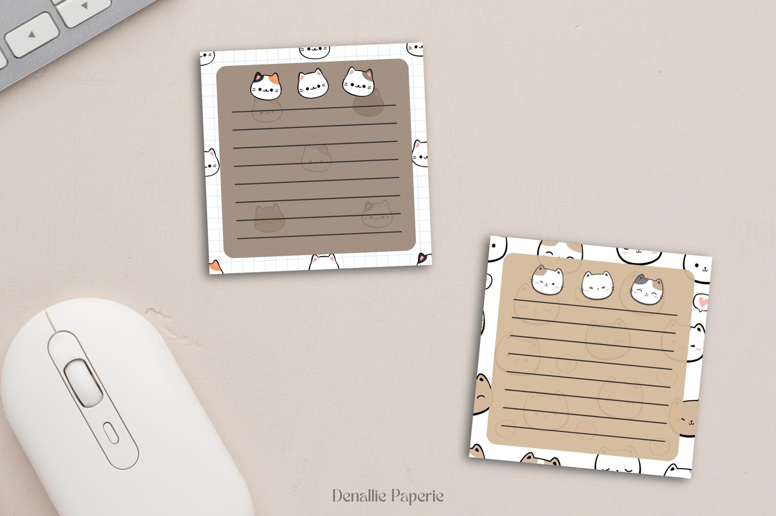Kitten-themed Printable Notepad, Cat Memo Pad, Cute Cat Notepad, Kitten ...