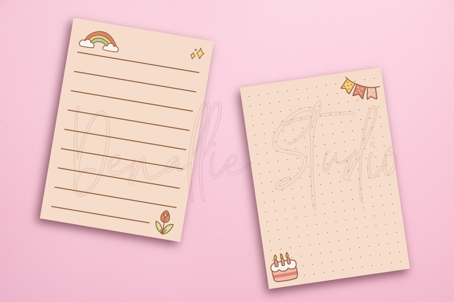 Cute Printable Notepad, Adorable Memo Pad, Cute Notepad Template ...