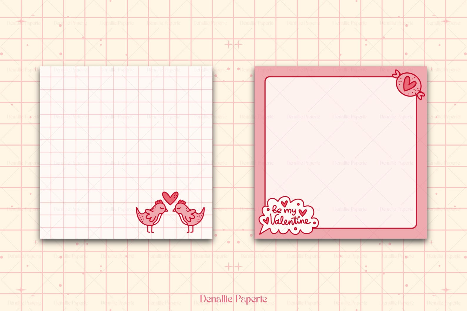 Valentine-themed Printable Notepad, Romantic Note Sheets, Cute Memo Pad ...