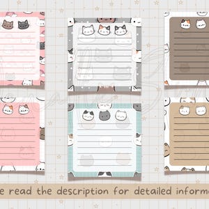Kitten-themed Printable Notepad, Cat Memo Pad, Cute Cat Notepad, Kitten ...