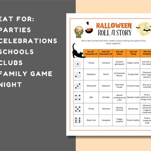 Halloween Roll A Story Game, Instant Download, A4 and Letter Size - Etsy