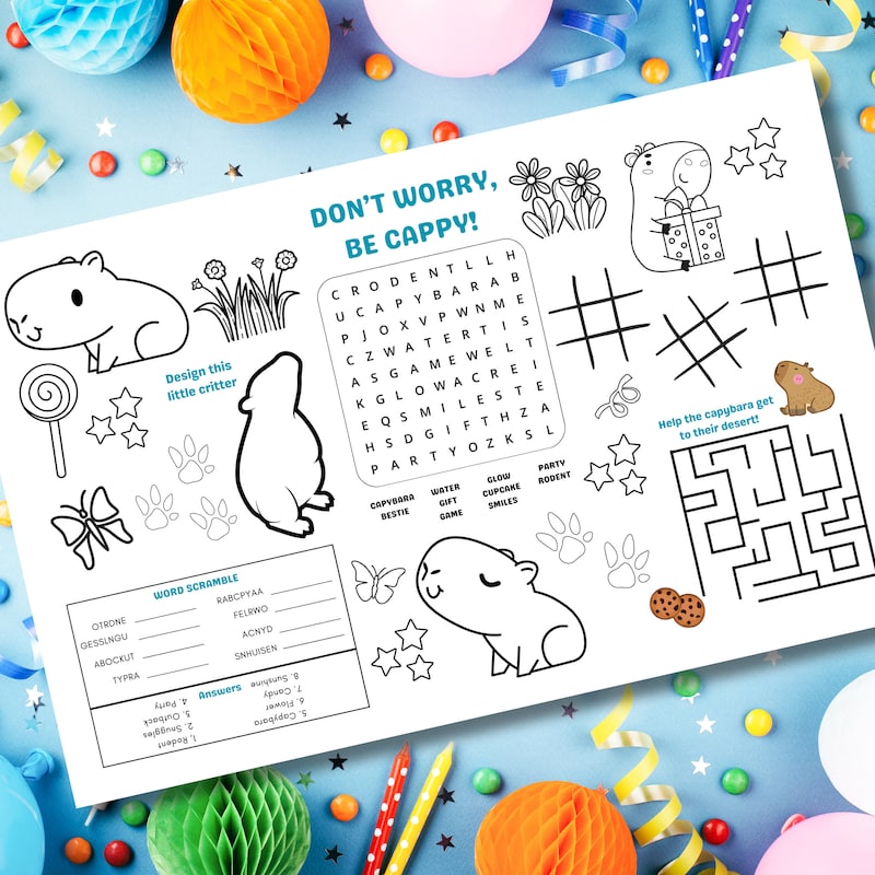 Capybara colorings - Etsy México