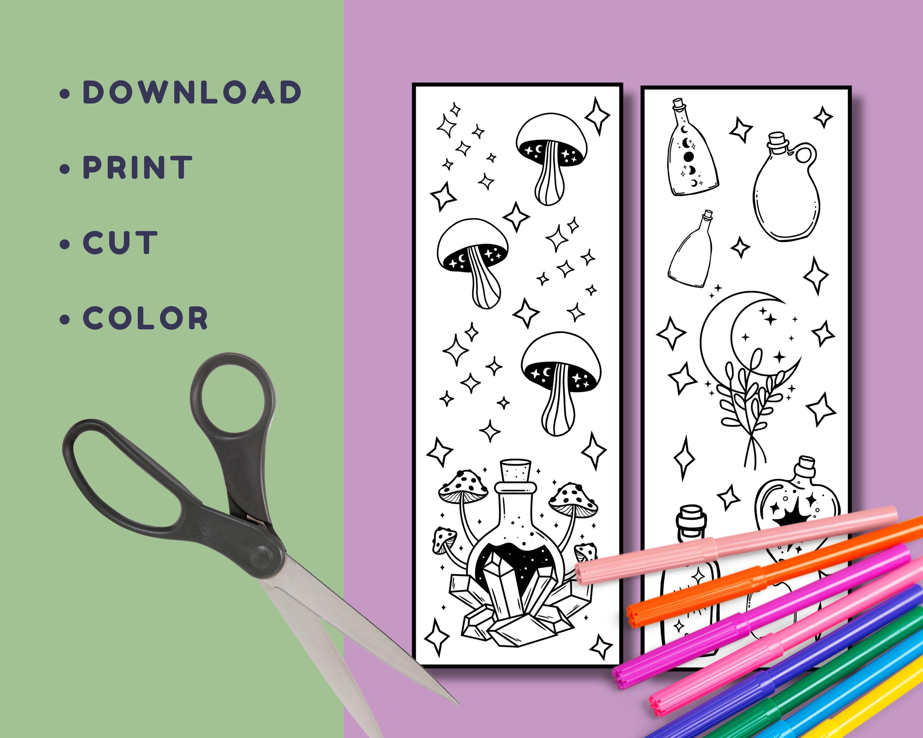 Mystical Coloring Bookmarks, Magical, Witch / Witchcraft Inspired ...