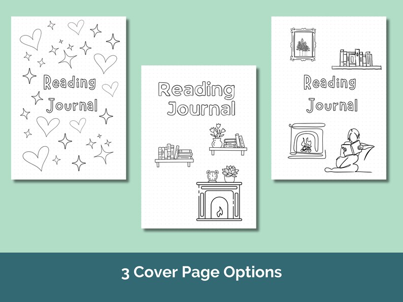 A5 Reading Journal Page Bundle, Instant Download Including Reading ...