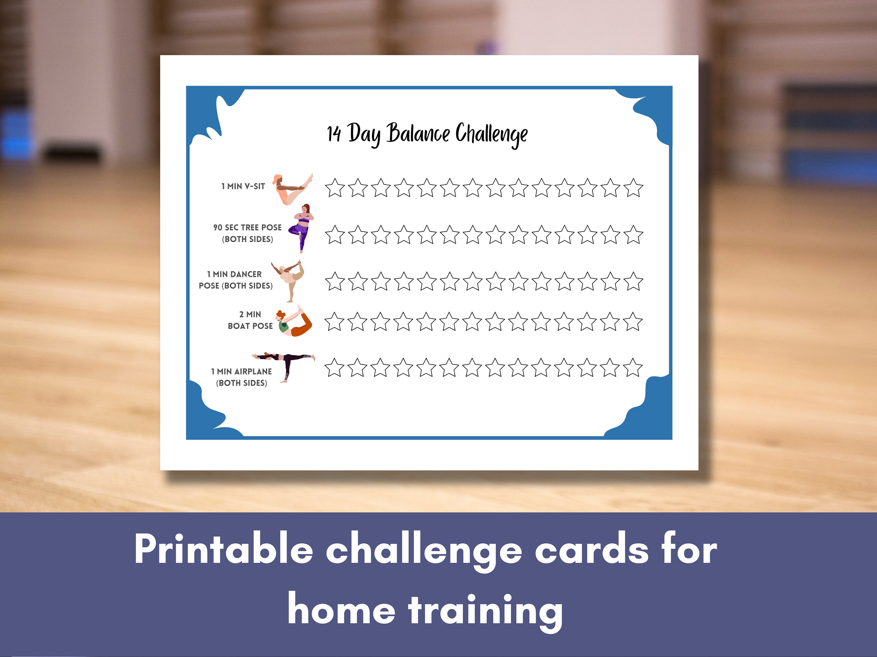 Gymnastics / Dance Training Challenge Cards Printable PDF - Etsy
