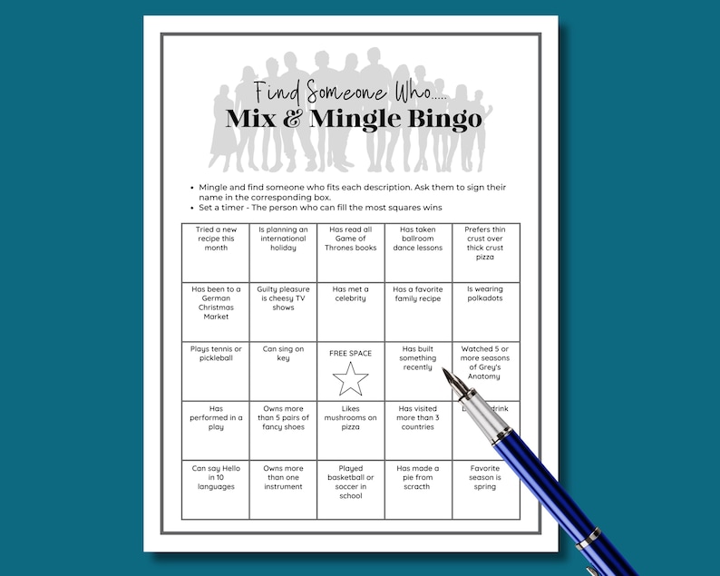 Mix and Mingle Icebreaker Game, Workplace Icebreaker, Reunion ...