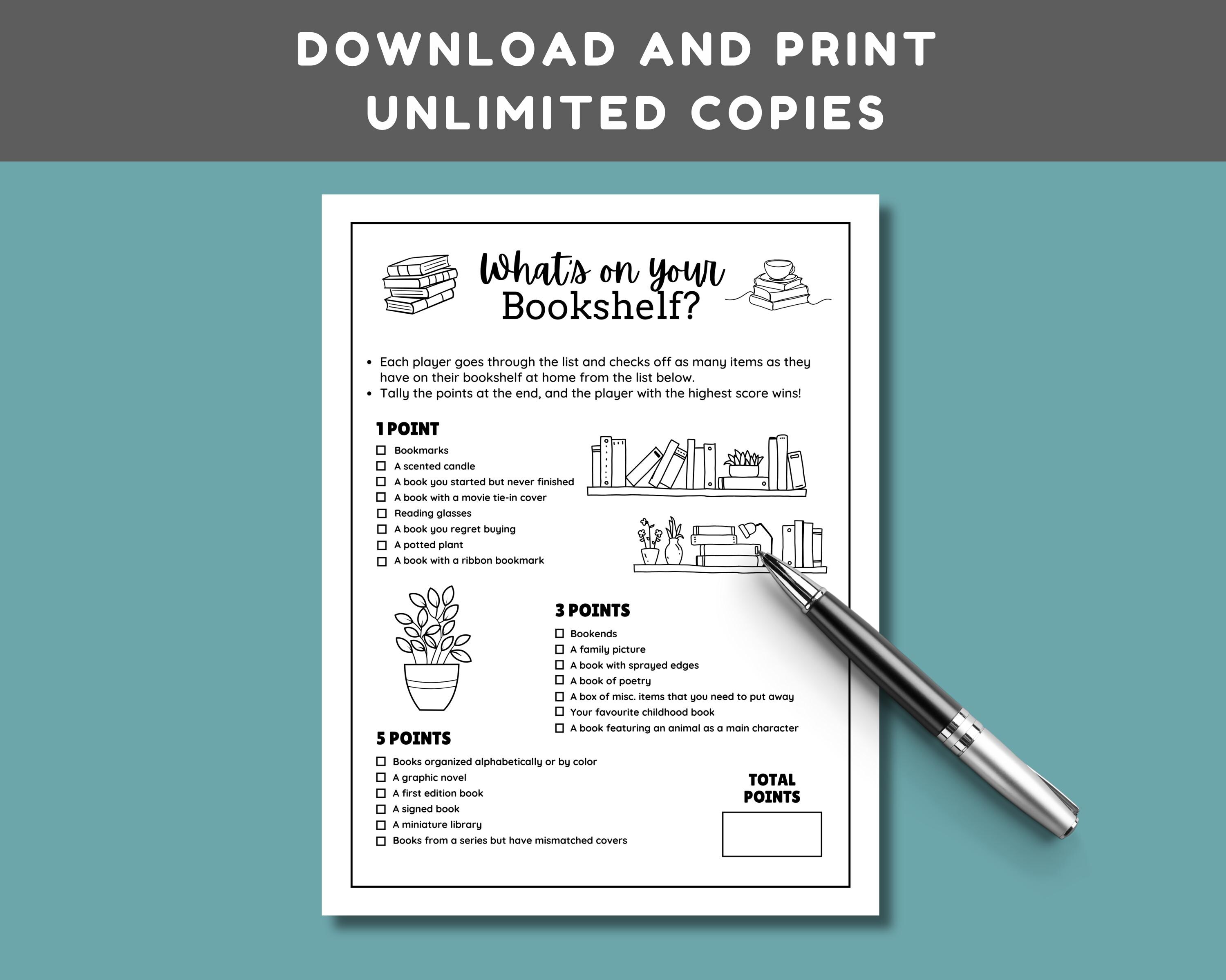 Book Club Games Bundle, 40 Printable Icebreaker Games, Book Club ...