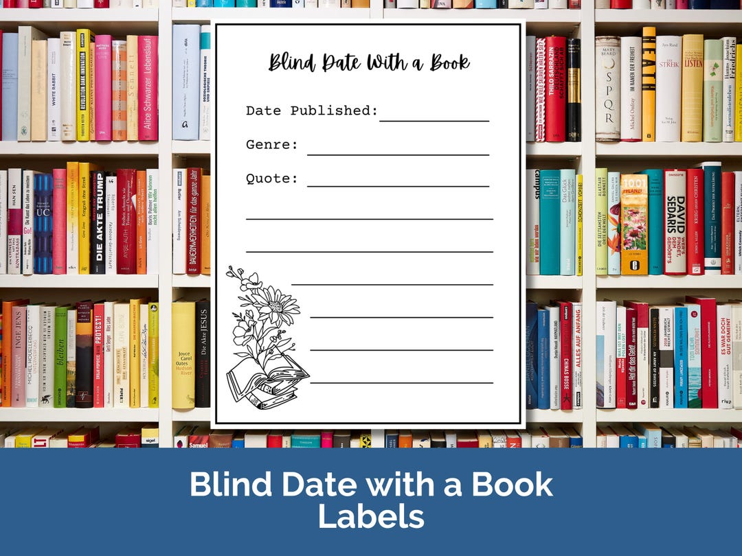 Blind Date With a Book Labels Printable, Surprise Book Gift Tags ...