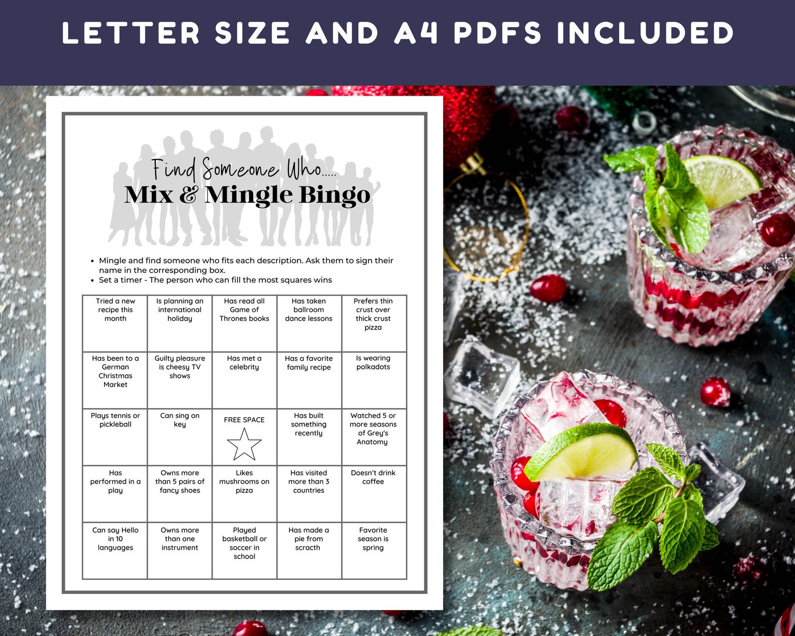 Mix and Mingle Icebreaker Game, Workplace Icebreaker, Reunion ...