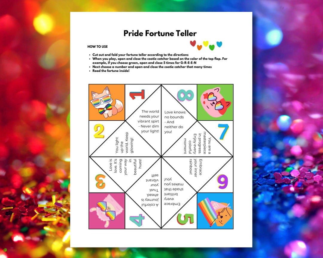 Pride Fortune Teller Game, Game for Pride Celebrations, Community ...